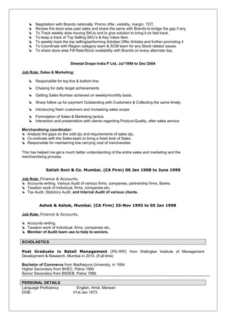 Prakash Sharma CV | DOC