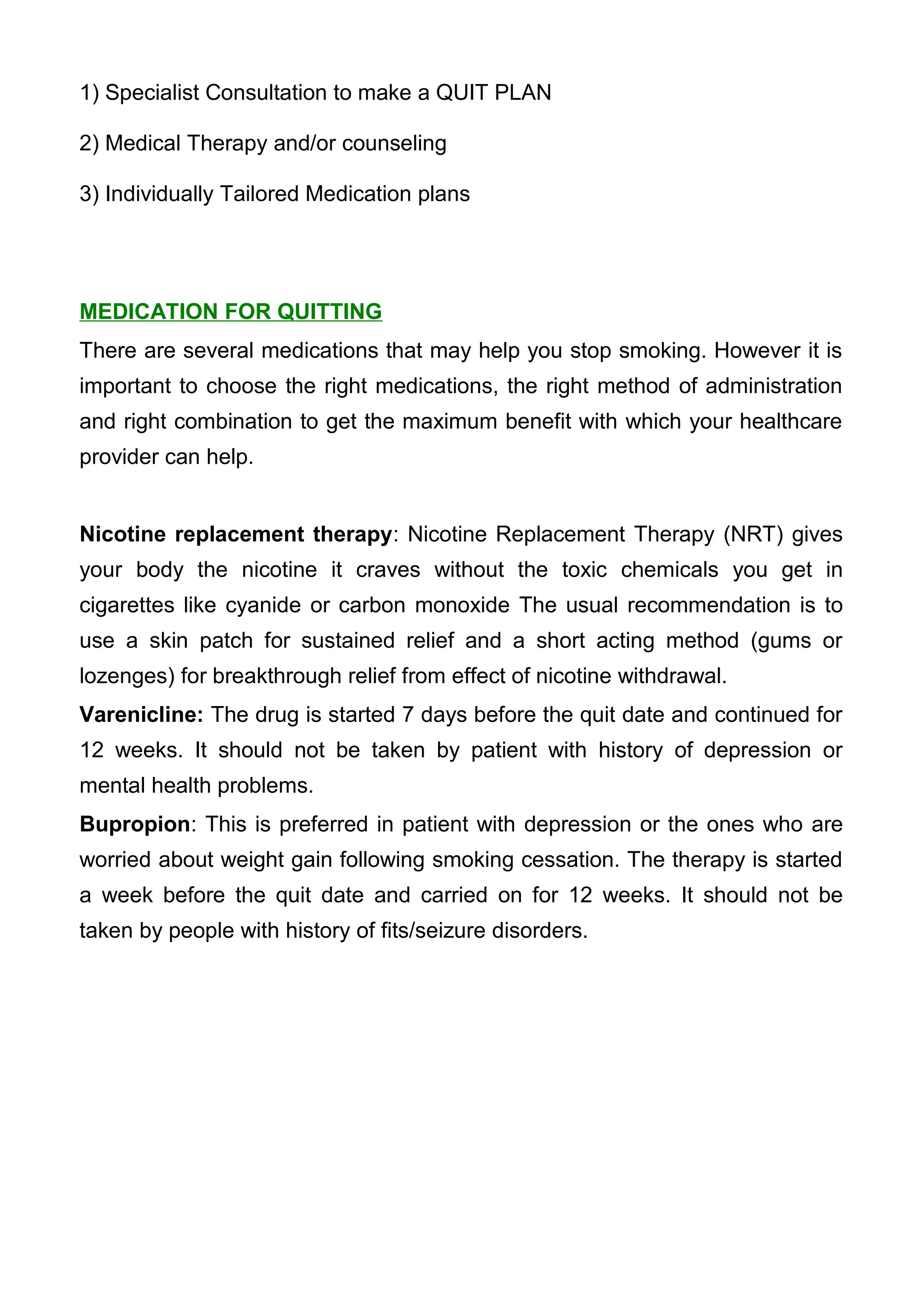 STOP SMOKING leaflet | DOC