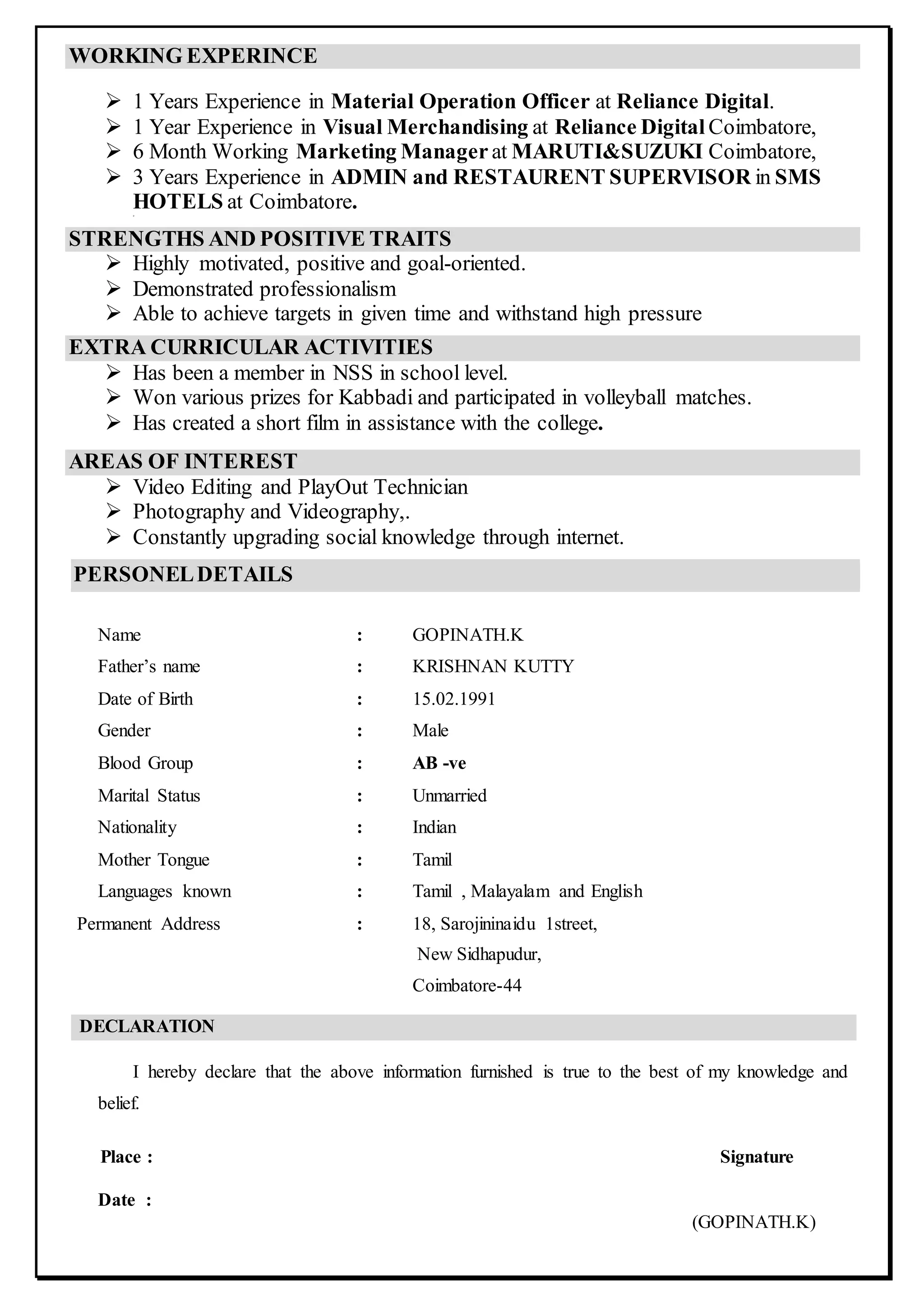 RESUME | PDF