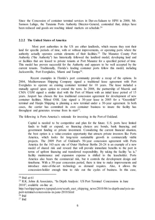 AN APPRAISAL OF PORT CONCESSIONS IN NIGERIA AND ITS ROLE IN ACHIEVING THE MARITIME POTENTIAL OF ...