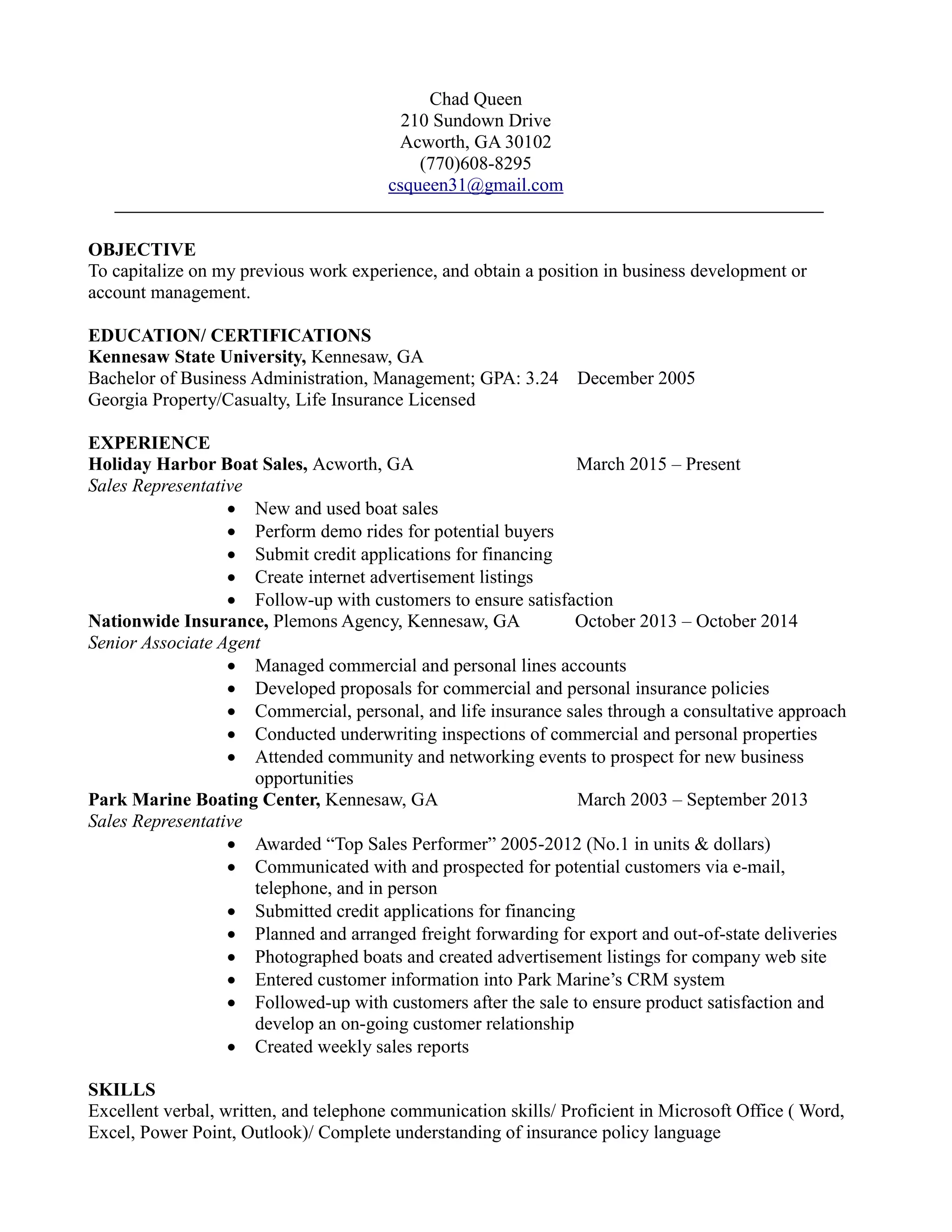 Chad Queen Resume | PDF