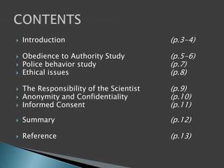 Ethics in Research - presentation view(1) | PPTX | Science