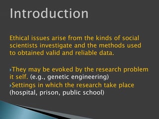 Ethics in Research - presentation view(1) | PPTX | Science