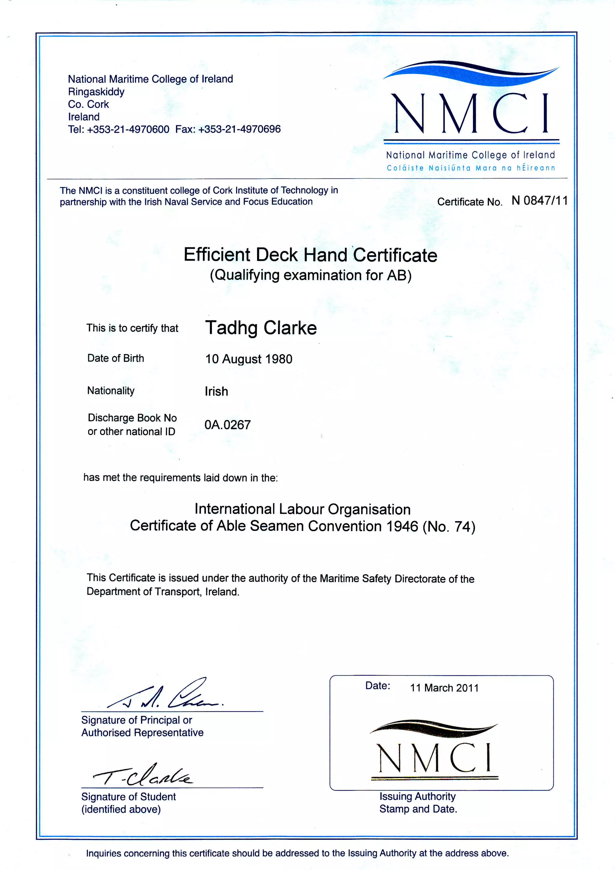 Efficient deck hand | PDF