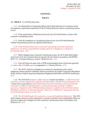 DCMA-CPSR Requirement INST-109 | PDF