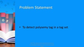 polysemy tag detect in tag sets | PPTX