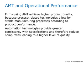 Advanced Manufacturing Technology, Adoption and Benefits | PDF