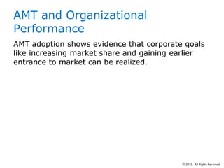 Advanced Manufacturing Technology, Adoption and Benefits | PDF