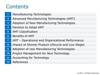 Advanced Manufacturing Technology, Adoption and Benefits | PDF