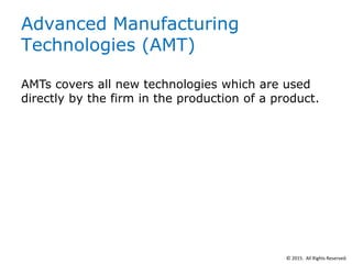 Advanced Manufacturing Technology, Adoption and Benefits | PDF