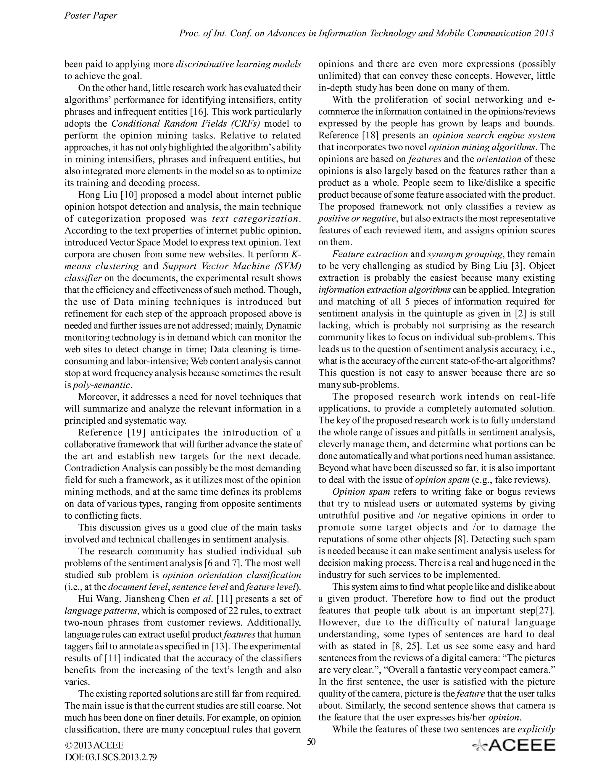 Design of Automated Sentiment or Opinion Discovery System to Enhance Its Performance | PDF ...