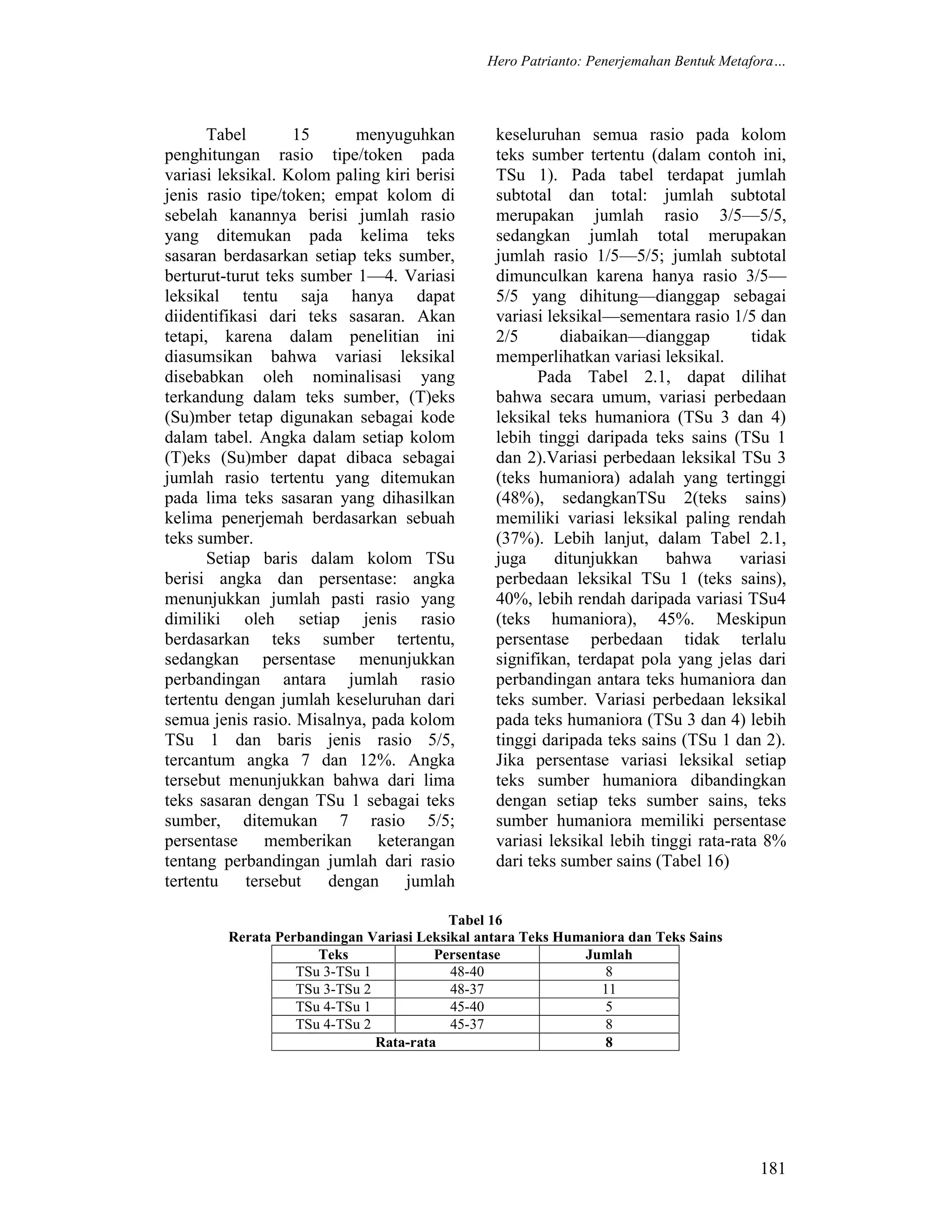 Penerjemahan Bentuk Metafora Gramatikal sebagai Indikator Kesulitan ...