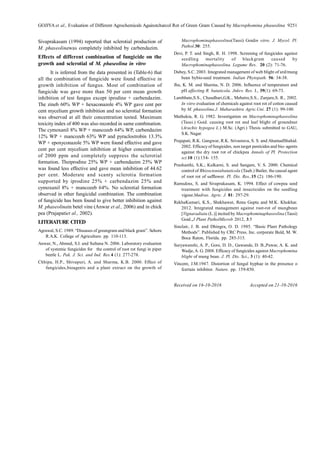 Biological Control of greengram disease | PDF