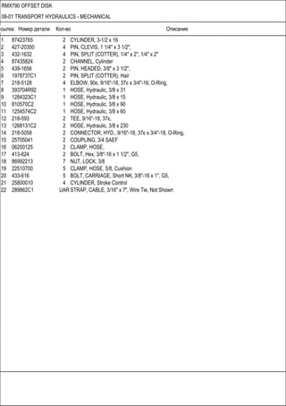 CASE RMX 790 Offset disk parts catalog | PDF