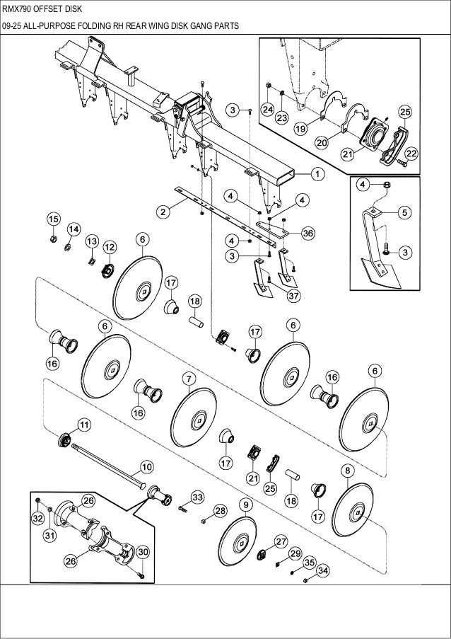 CASE RMX 790 Offset disk parts catalog