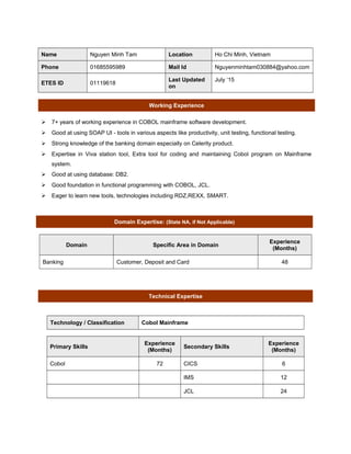 CV-Tam Minh Nguyen | PDF
