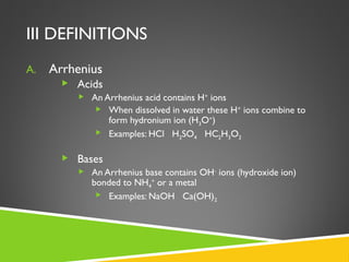 Ions in solution, acids bases and salts. | PPT