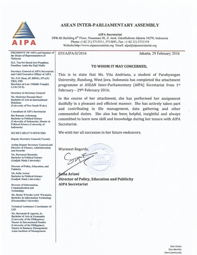 AIPA Letter | PDF