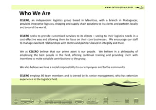 Celero Transport V1 | PDF | Logistics | Business