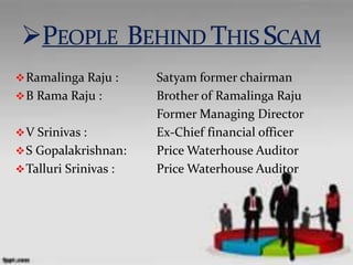 THE SATYAM SCAM | PPTX
