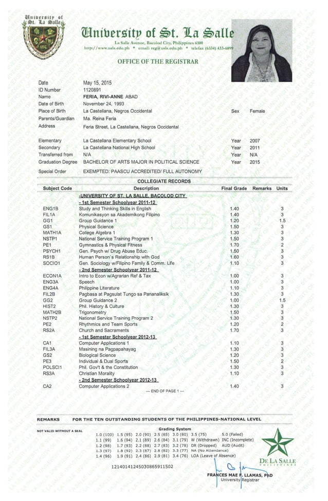 Transcript of Records | PDF