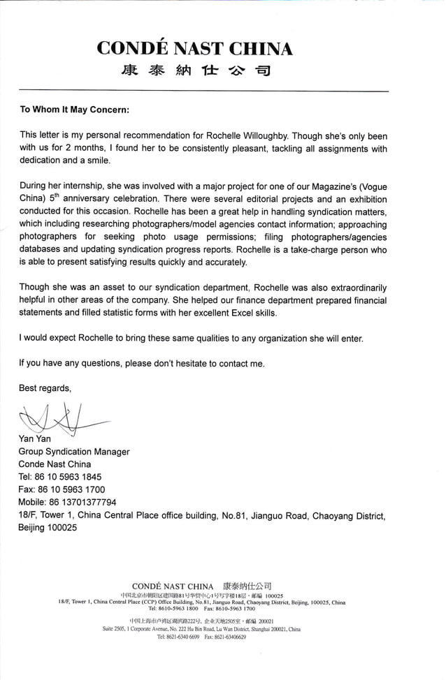 letter rec conde nast | PDF