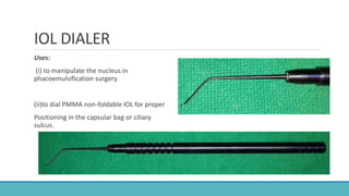 790_ophthalmology_instruments.pptx | First Aid | Injuries
