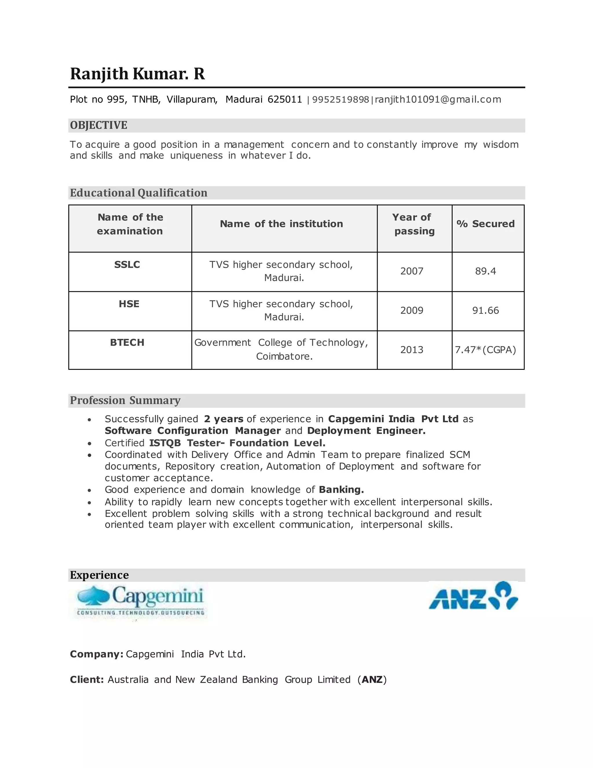 Ranjith new | DOCX | Operating Systems | Computer Software and Applications