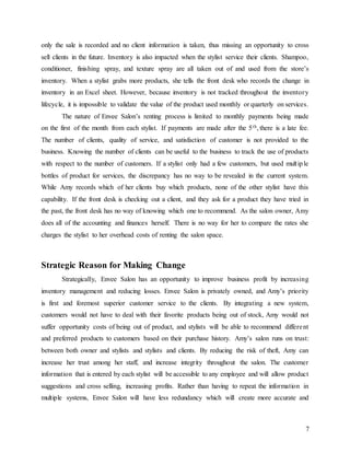 Envee Salon Database Design | DOCX