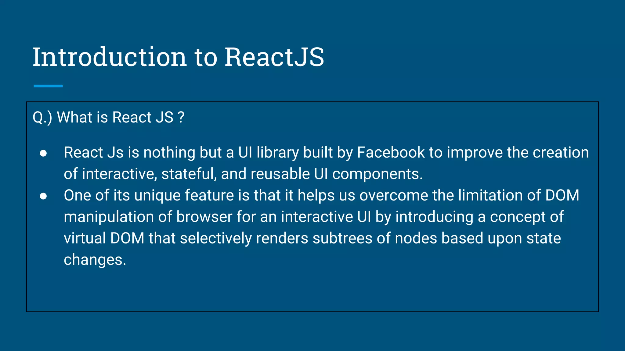 Welcome To React And Flux Ppt