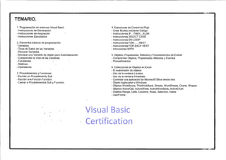Visual Basic Certificate | PDF