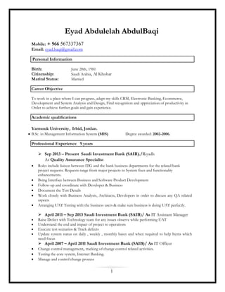 Eyad Abdulbaqi CV(Updated) | PDF