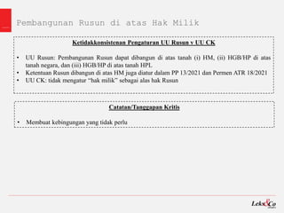 Hukum Properti pasca UU Cipta Kerja | PPTX