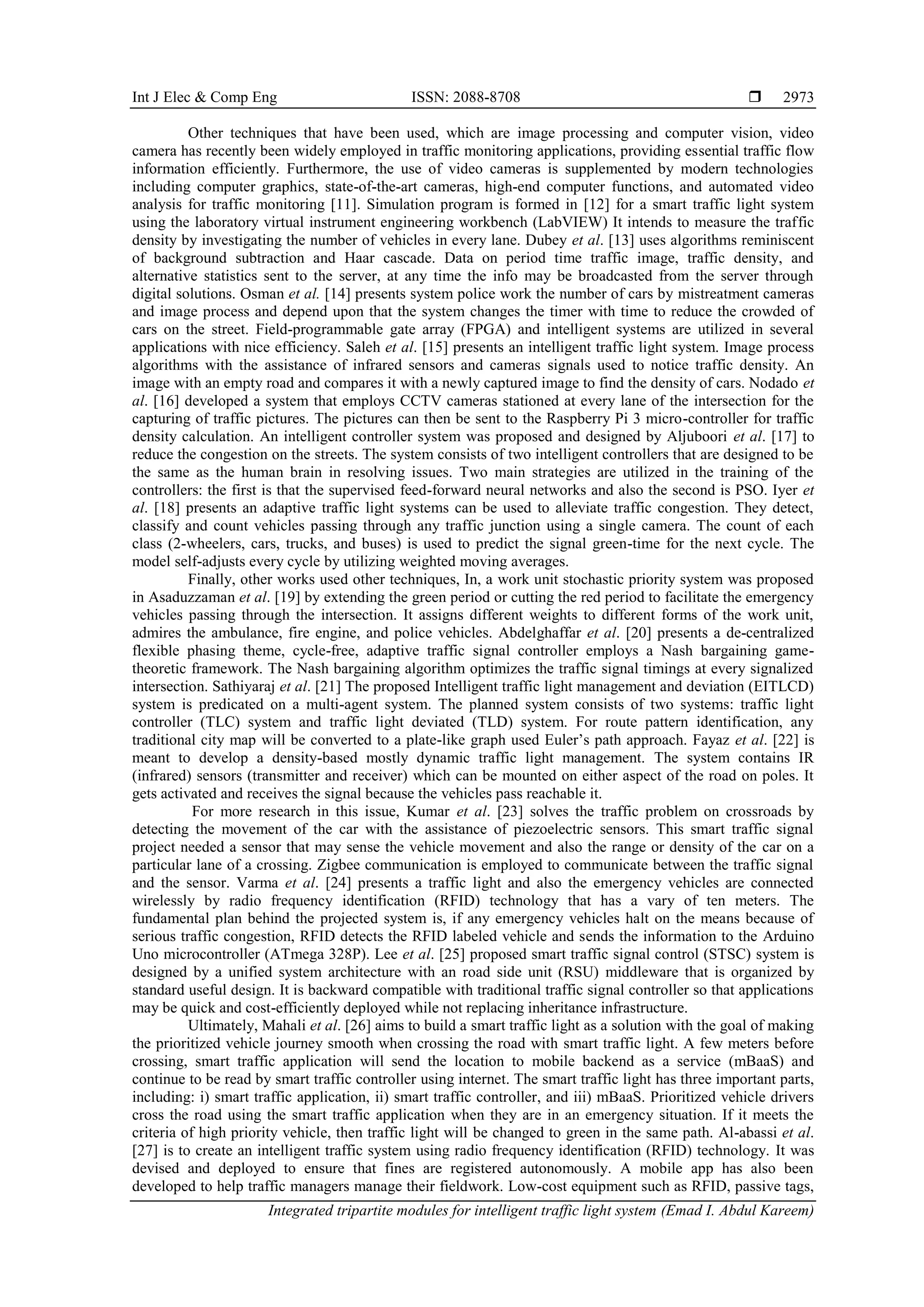 Integrated tripartite modules for intelligent traffic light system | PDF | Cameras and ...
