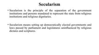 GE3791 – HUMAN VALUES AND ETHICS in secularism | PPTX