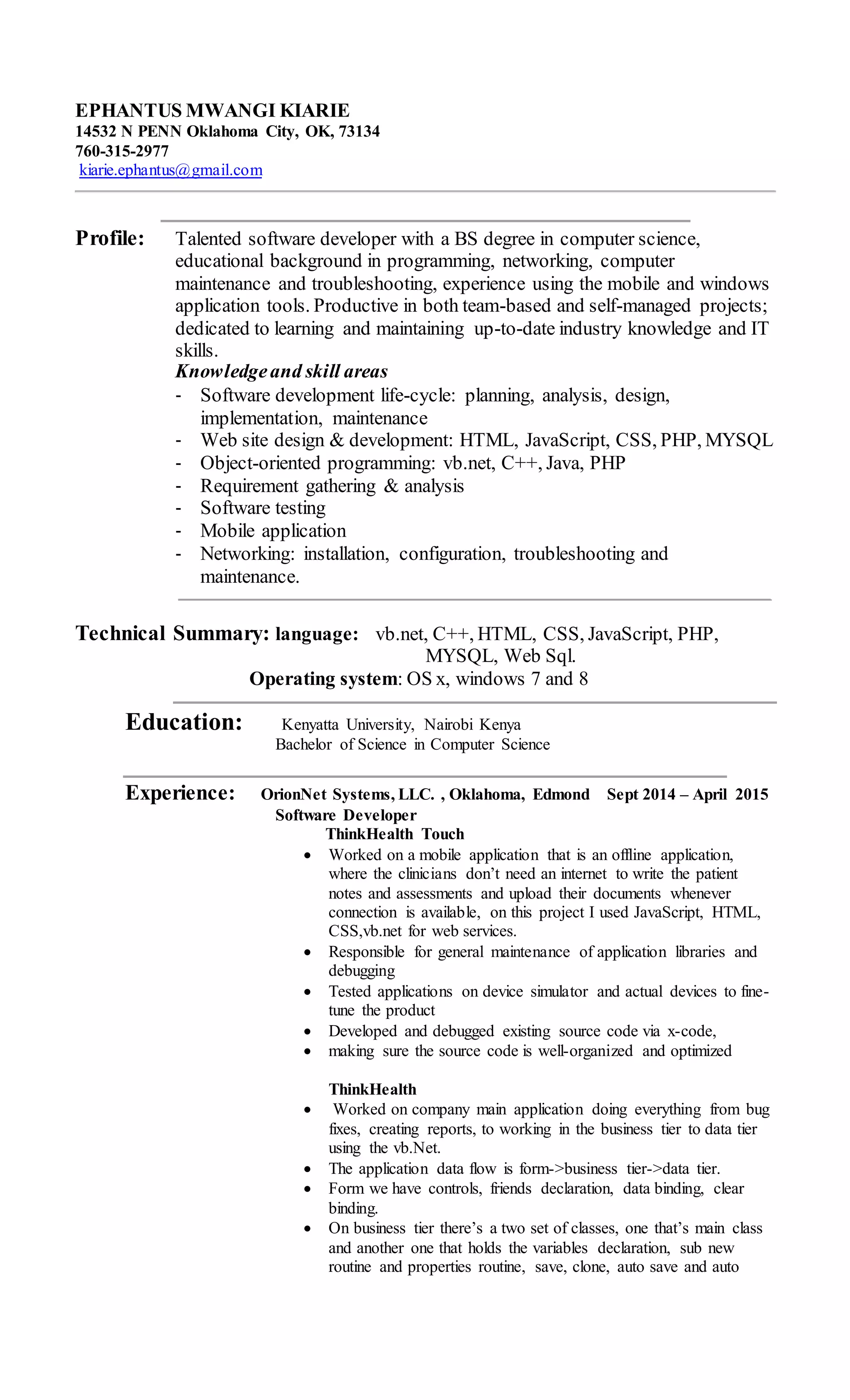 EPHANTUS_MWANGI_KIARIE_RESUME | DOCX