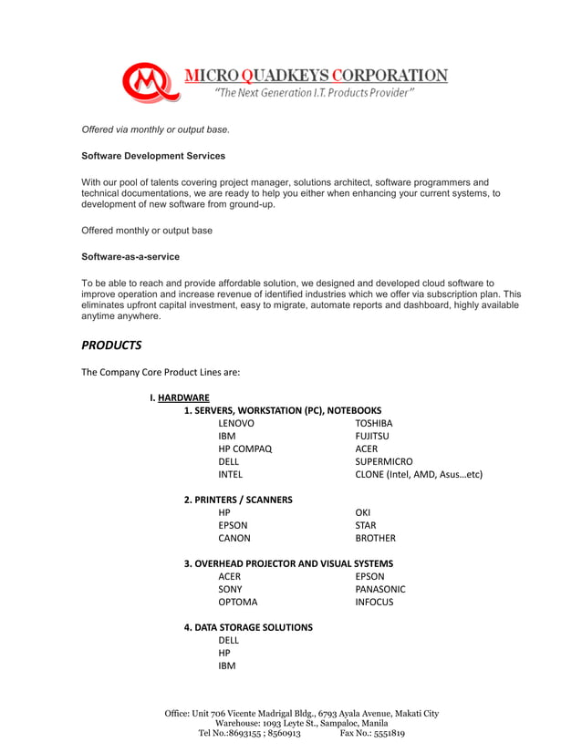 company profile | PDF | Computer Peripherals | Computing