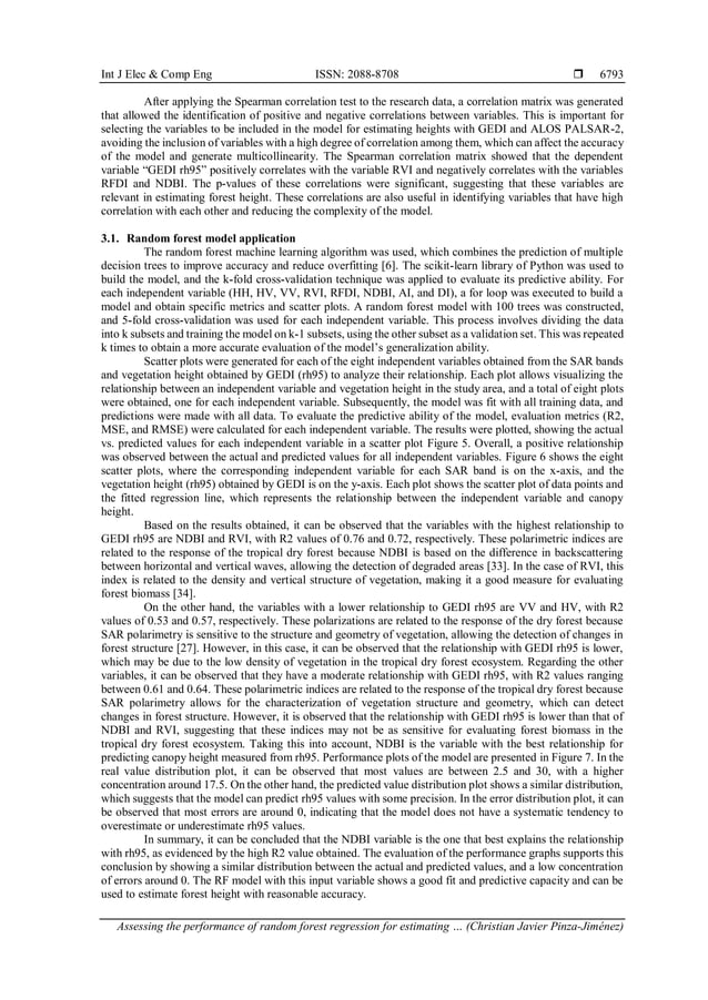 Assessing The Performance Of Random Forest Regression For Estimating Canopy Height In Tropical