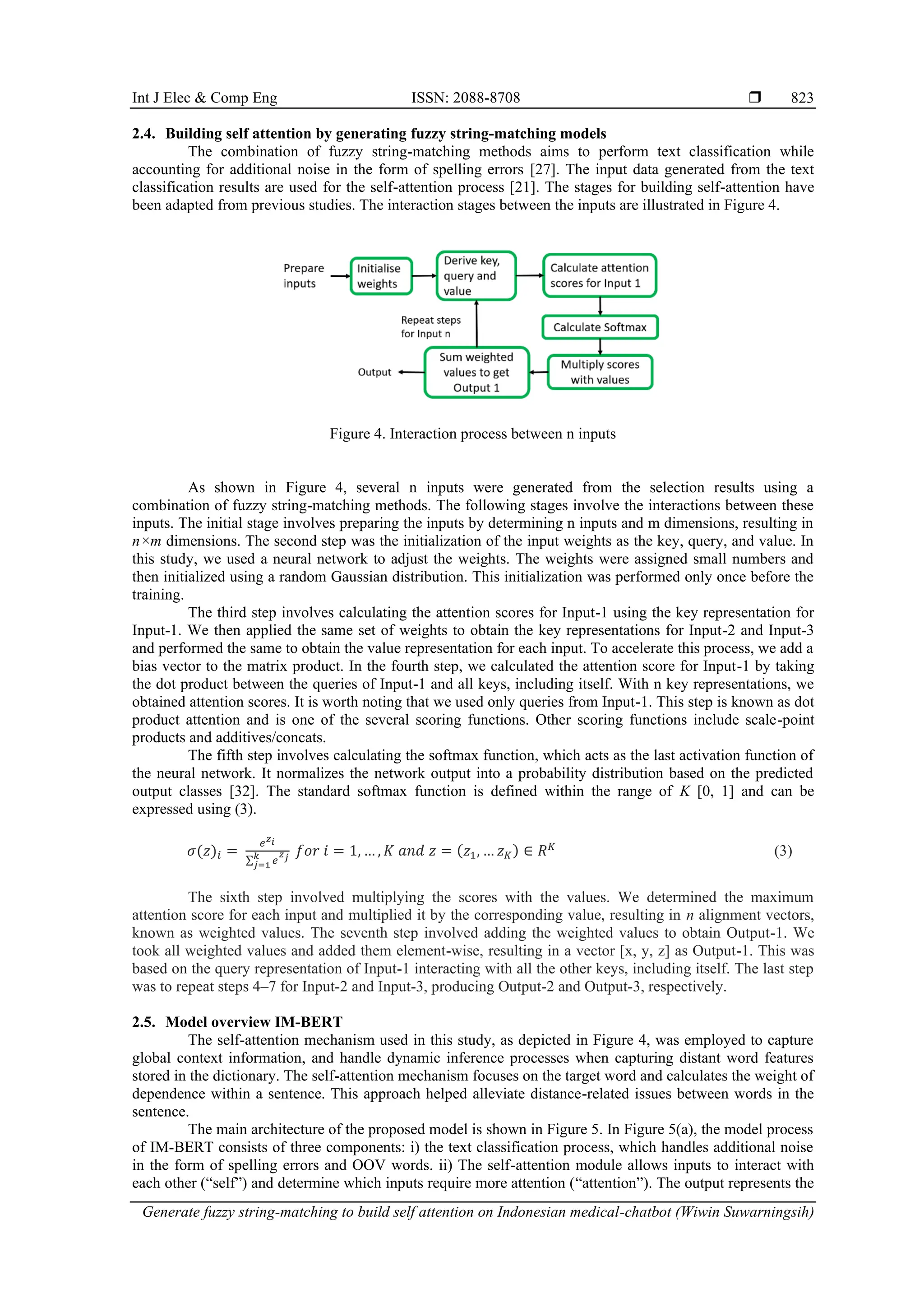 Generate fuzzy string-matching to build self attention on Indonesian medical-chatbot | PDF