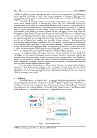 Generate fuzzy string-matching to build self attention on Indonesian medical-chatbot | PDF