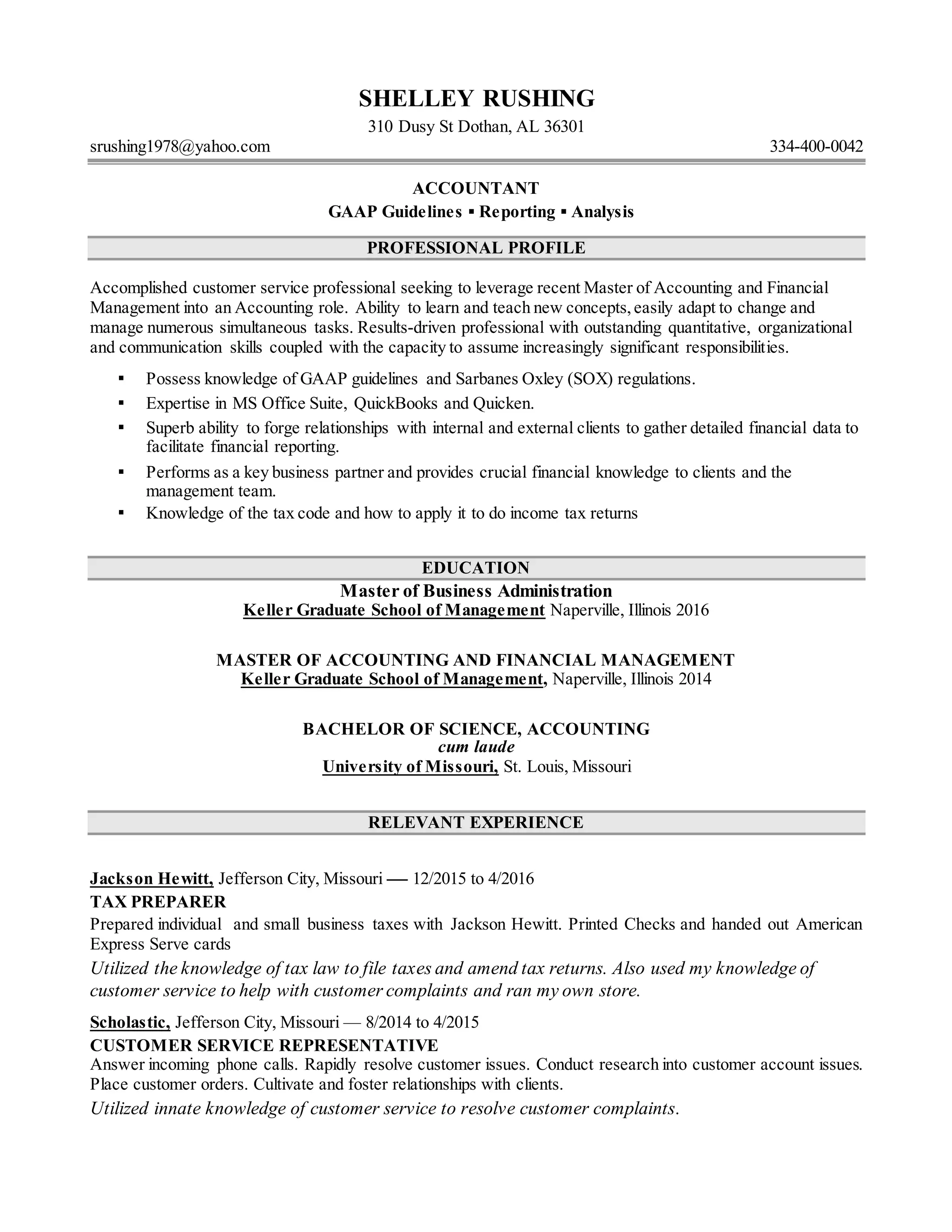 Shelley's Resume | DOCX