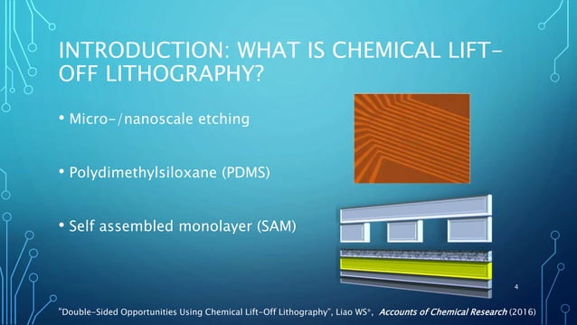 Chemical Lift off Lithography | PPTX