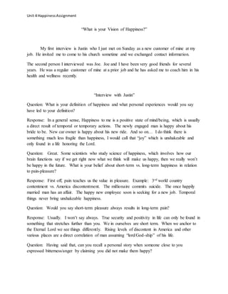 Unit 4 Happiness Assignment-HU300-06.doc