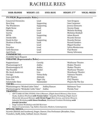 Rachele+Rees+RESUME | PDF