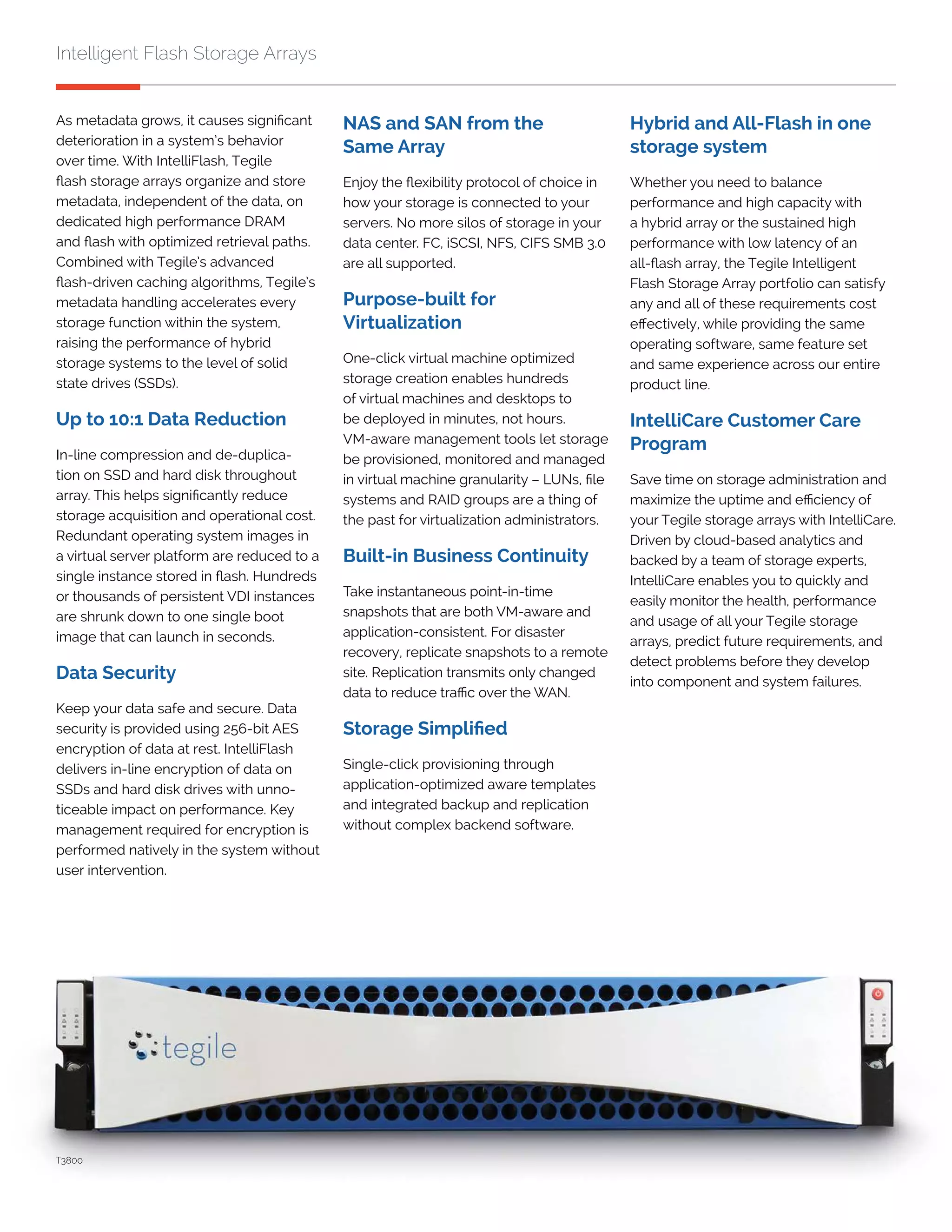 The Benefits of using Tegile | PDF | Data Storage and Warehousing ...