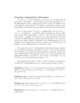 A Commutative Alternative to Fractional Calculus on k-Differentiable Functions | PDF