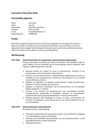 Curriculum Vitae | PDF