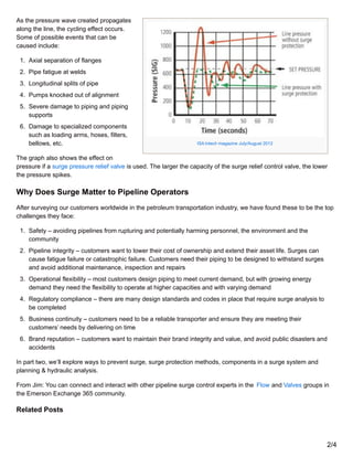 Surge Relief for Oil and Gas LiquidsPipelines - Part 1 | PDF