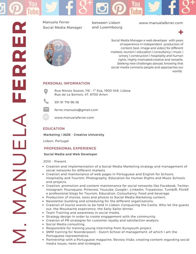 MANUELA FERRER resumee | PDF | Social Networking | Internet