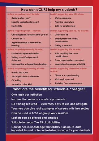 eCLIPS leaflet | PDF | Secondary Education | Education